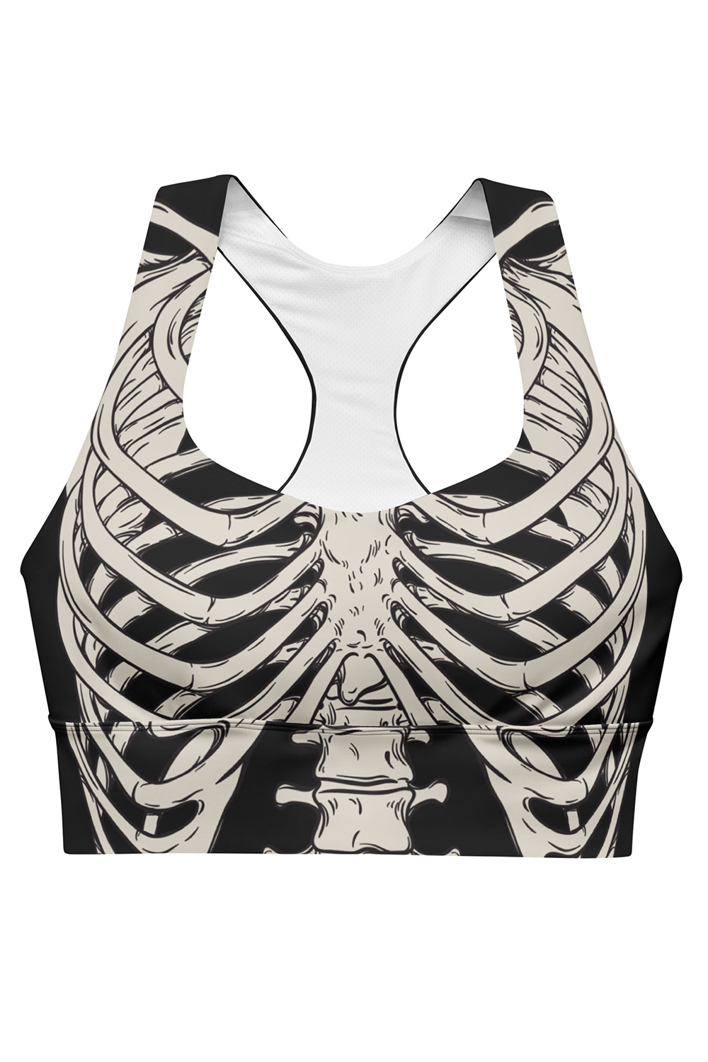 Skeleton Recycled Longline Sports Bra/Swim Top – The Oblong Box Shop™