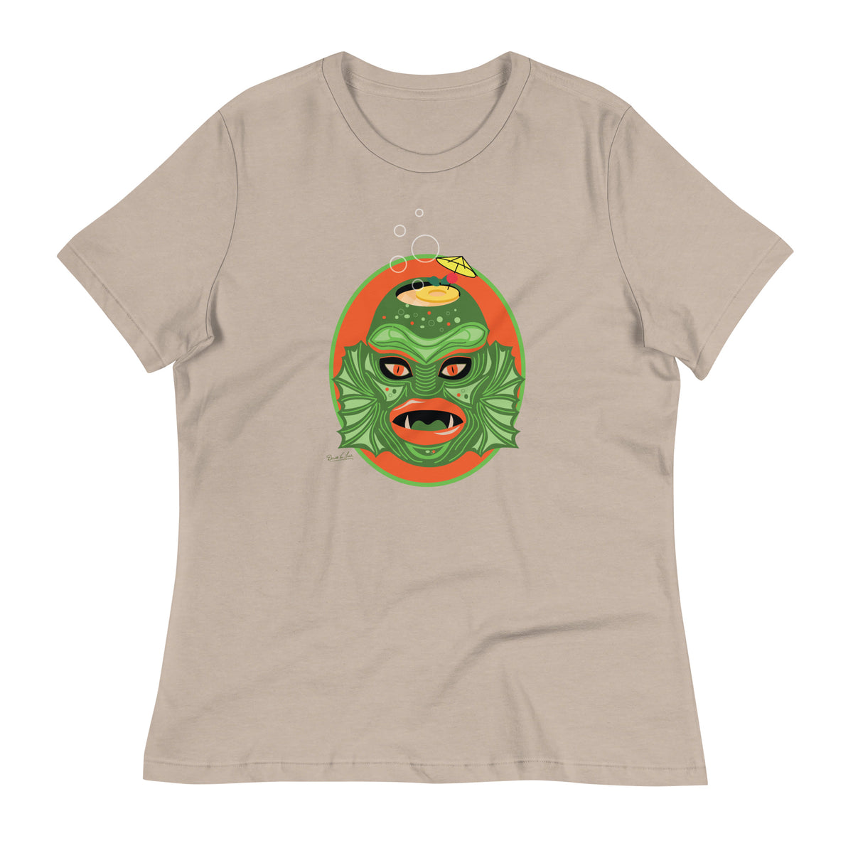 Swamp Creature Tiki Mug Women's Relaxed T-Shirt – The Oblong Box Shop™